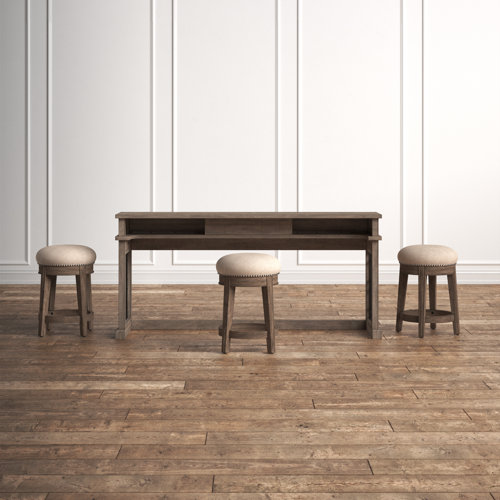 Gracie Oaks Zenna 3 - Person Counter Height Solid Wood Dining Set ...